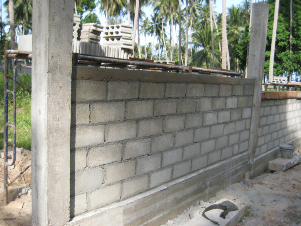 Cement Concrete Wall Construction & Renovation Services - Koh Samui