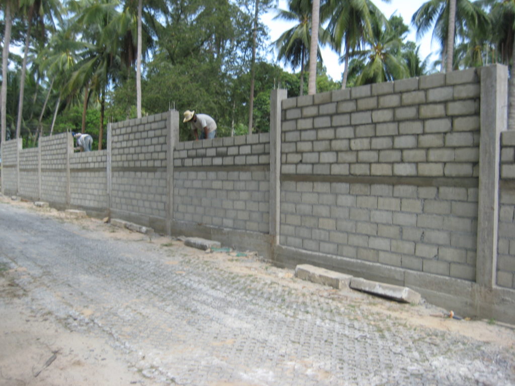 Cement Concrete Wall Construction & Renovation Services - Koh Samui